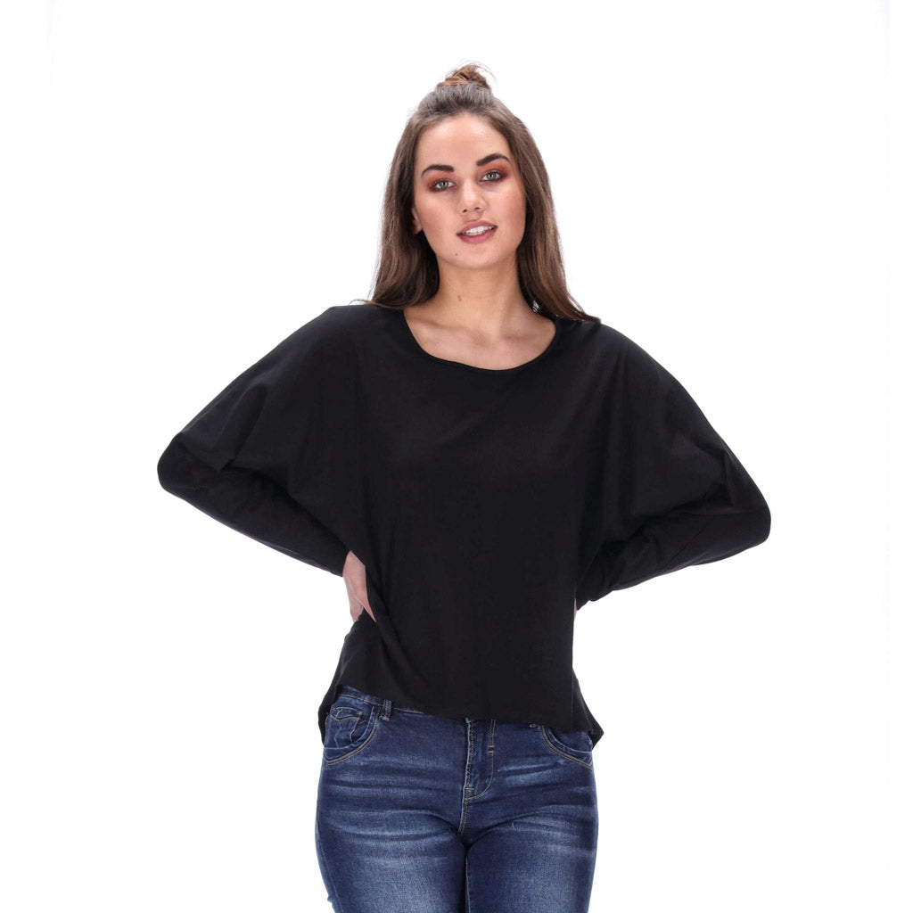 Amber Long Sleeve Top Black – Alaska Basics